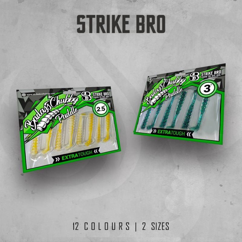 Soft Plastic Strike Bro - Badass Chubby Paddle 2.5" / 3" – STRIKEBRO ...